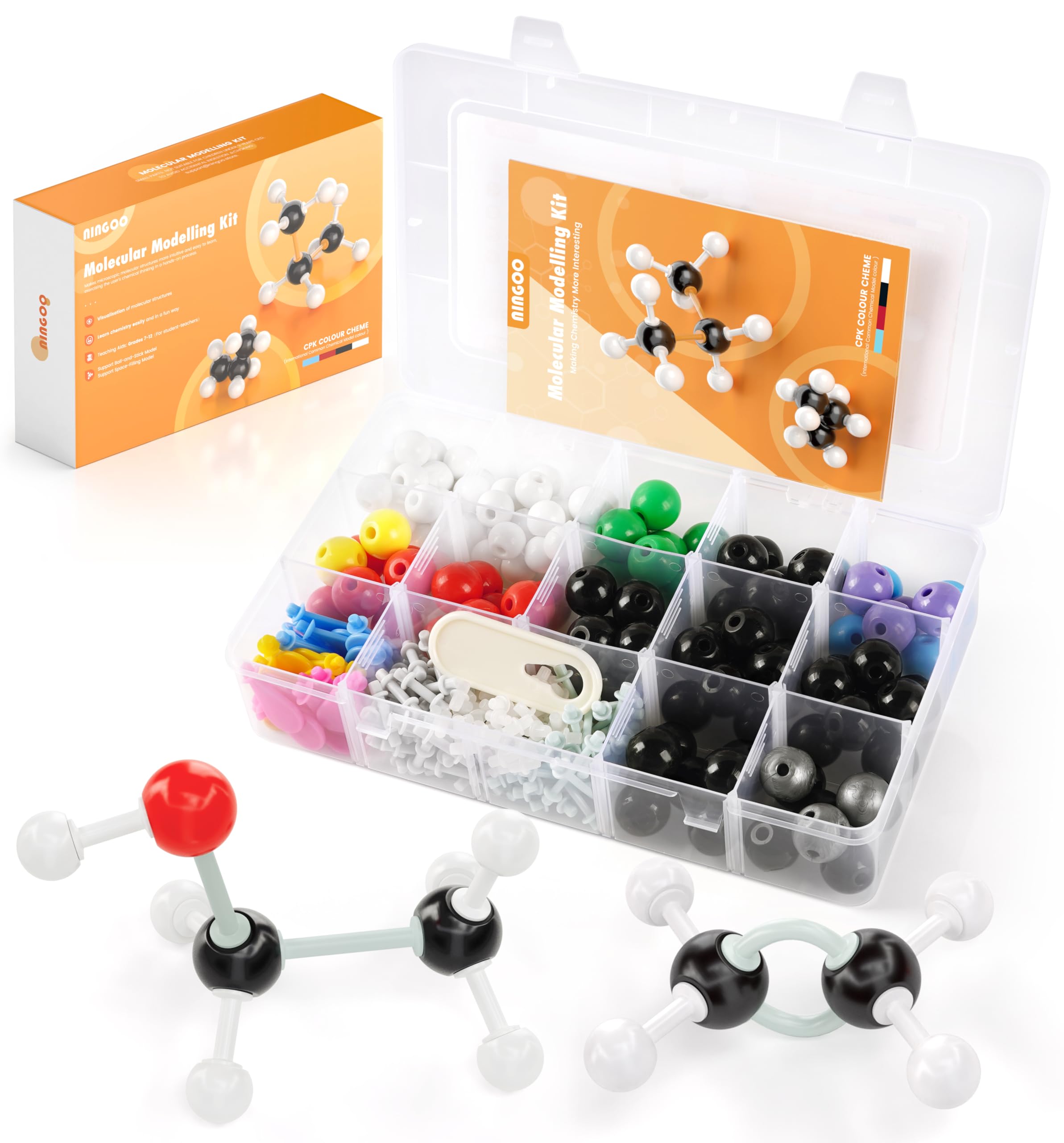 Molecular Model Kit-307 Pcs,Chemistry Molecular Visual Modeling Kit Fo ...