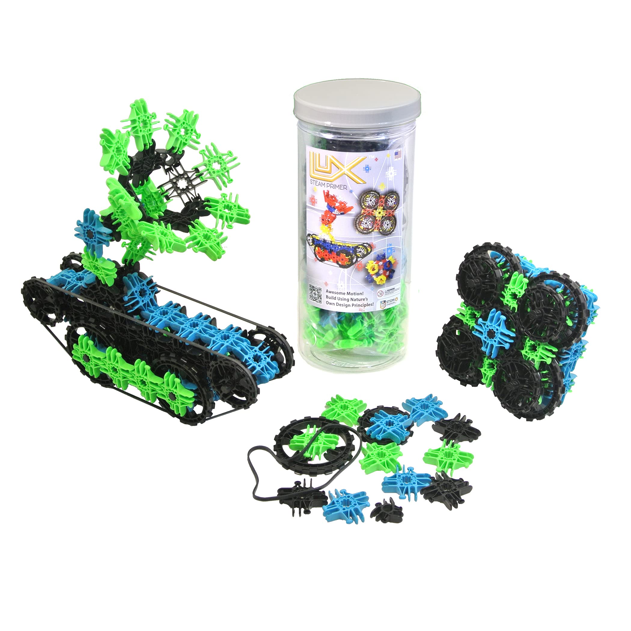 Lux Blox Steam Primer Neon Building Set (111 Pieces) Certified Stem Ex ...