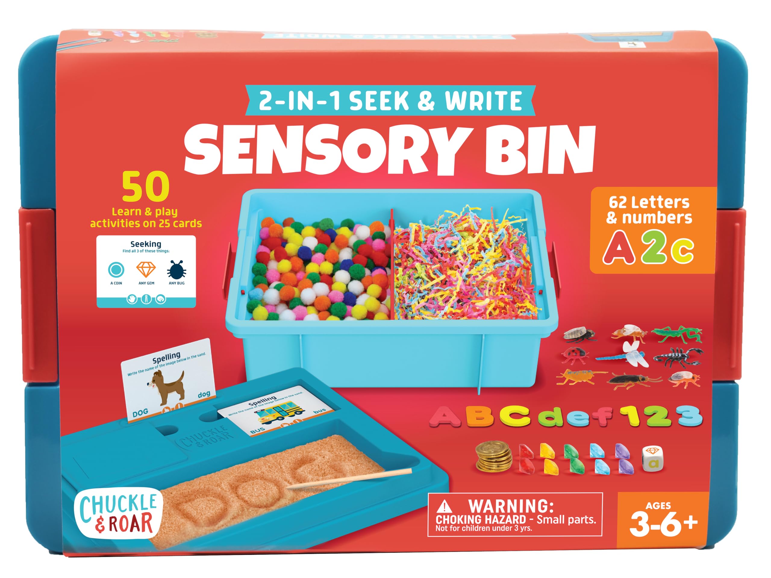 Chuckle & Roar Sensory Bin - Tactile Learning Activity Set for Toddler ...