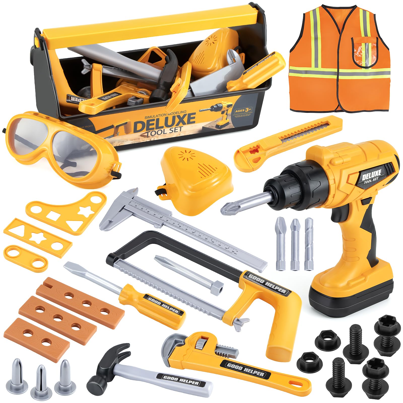 Zealous Kids Tool Set for Boys,Toddler Tool Set with Kids Tool Box & E ...