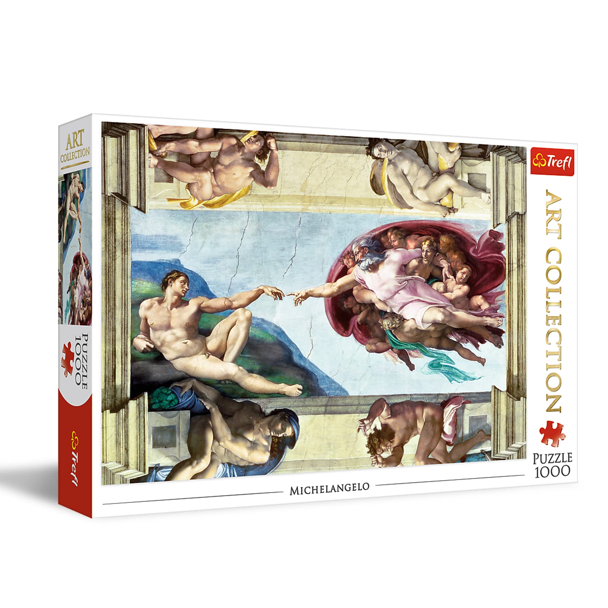 Trefl 1000 Piece Jigsaw Puzzle - The Creation of Adam, 27"x19", Multic ...