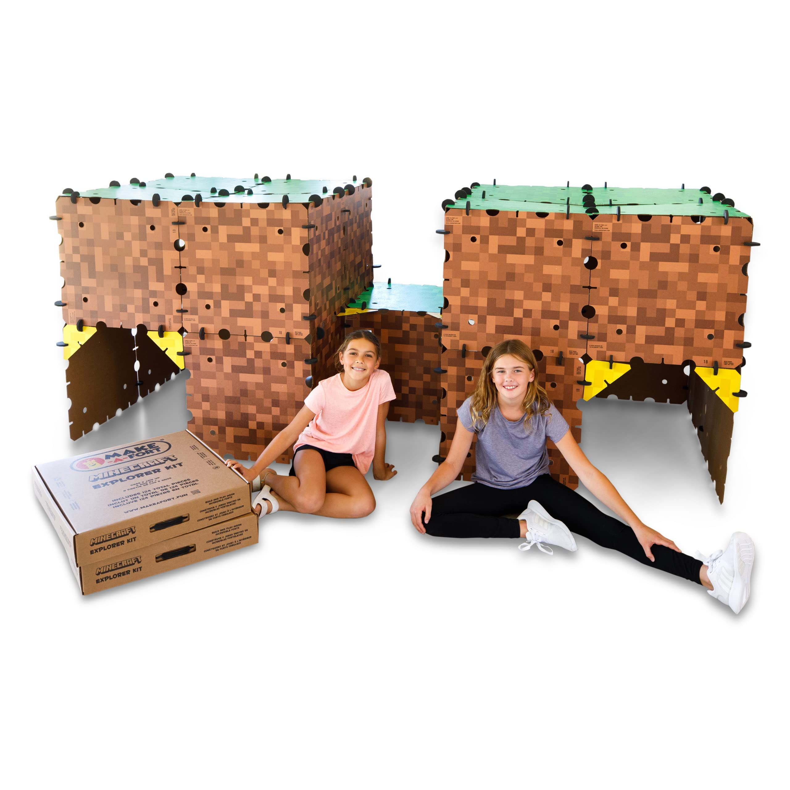 Make-A-Fort Minecraft Explorer Kit - Build Forts & Mazes - Durable Rei ...
