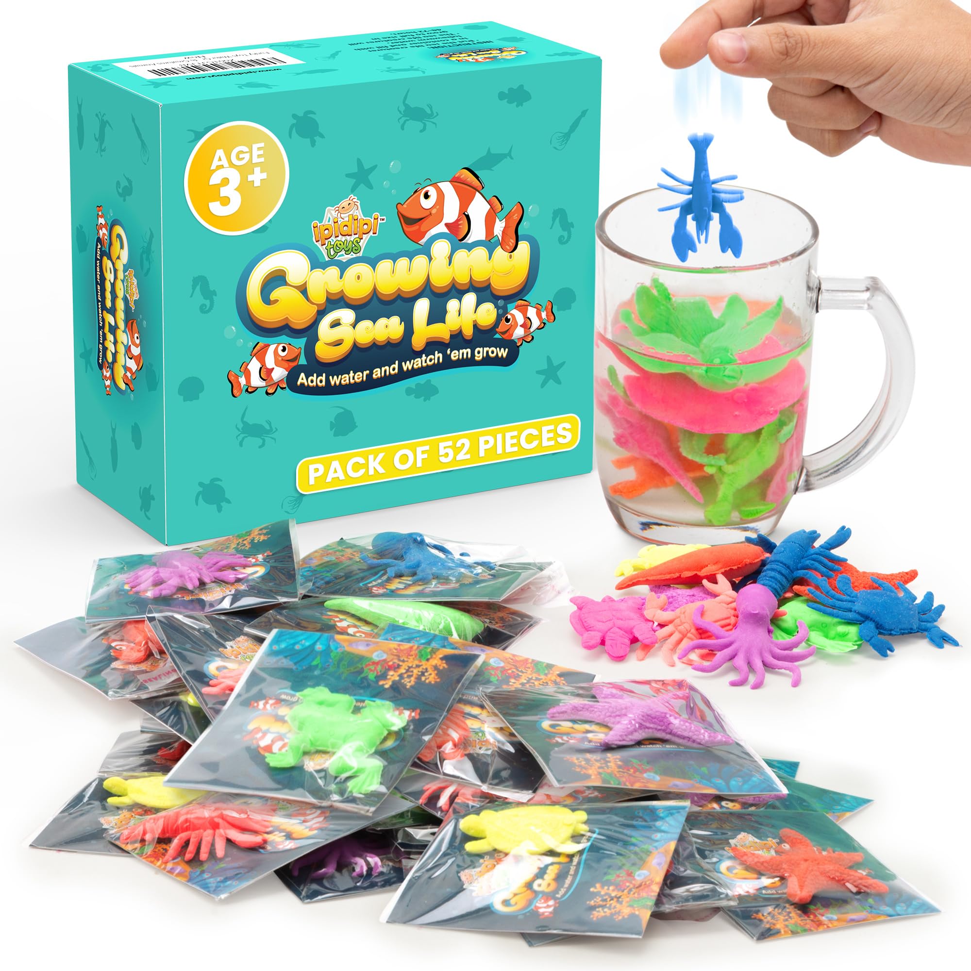 Ipidipi Toys Water Growing Sea Creature Toys For Kids – Ocean-Themed P ...