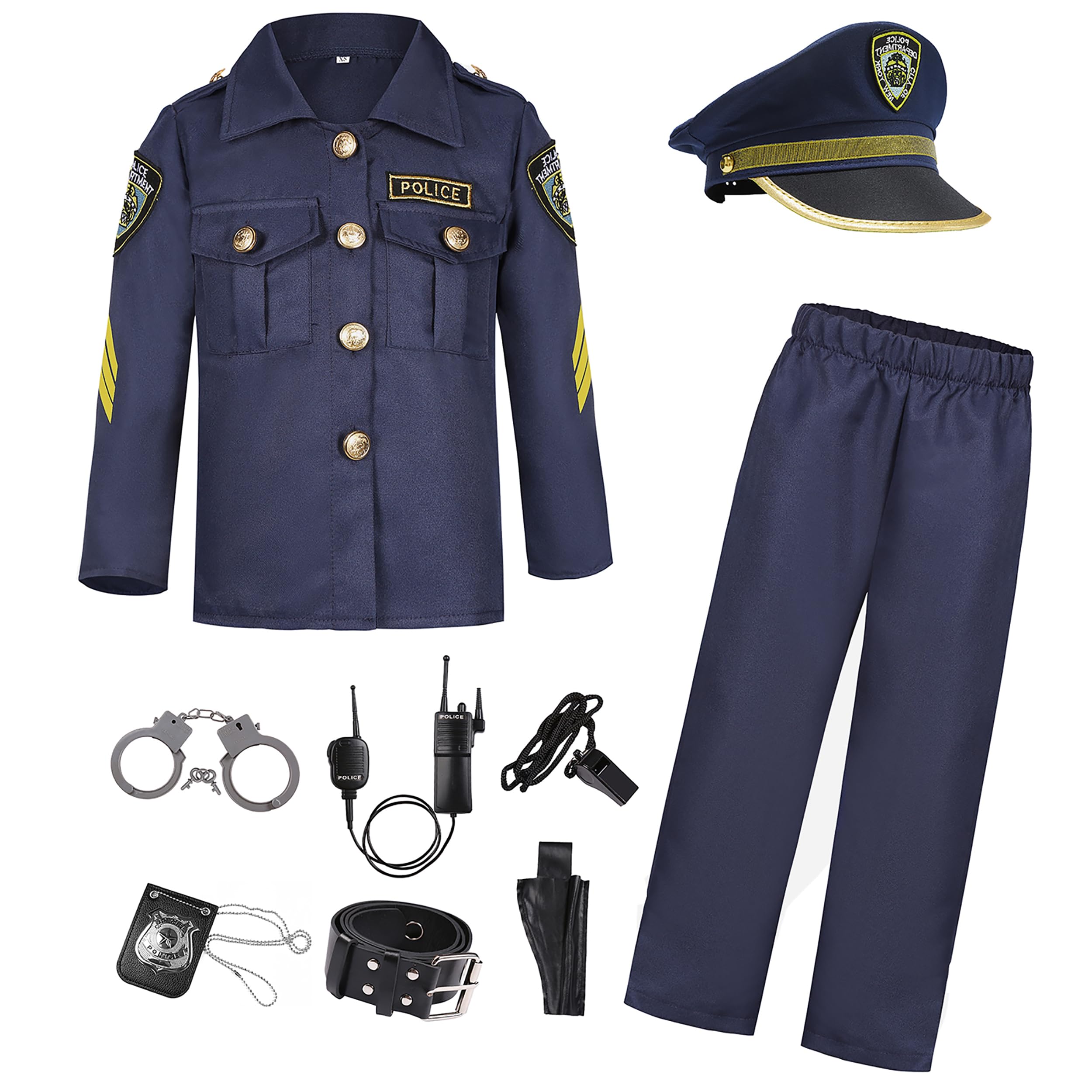 Ekoropshop Kids Police Officer Costume Set For Boys Cop Uniform Costum ...