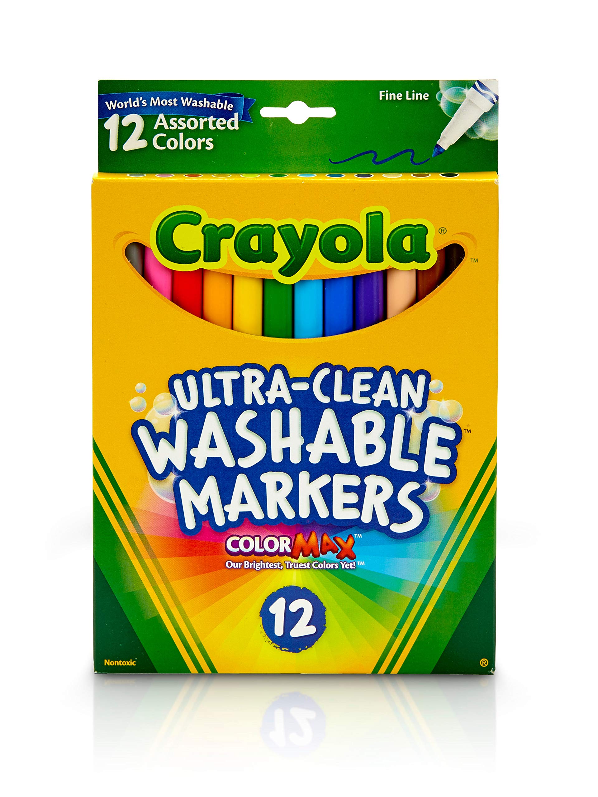 Crayola Ultra Clean Washable Markers, Fine Line Marker Set, Gift for ...