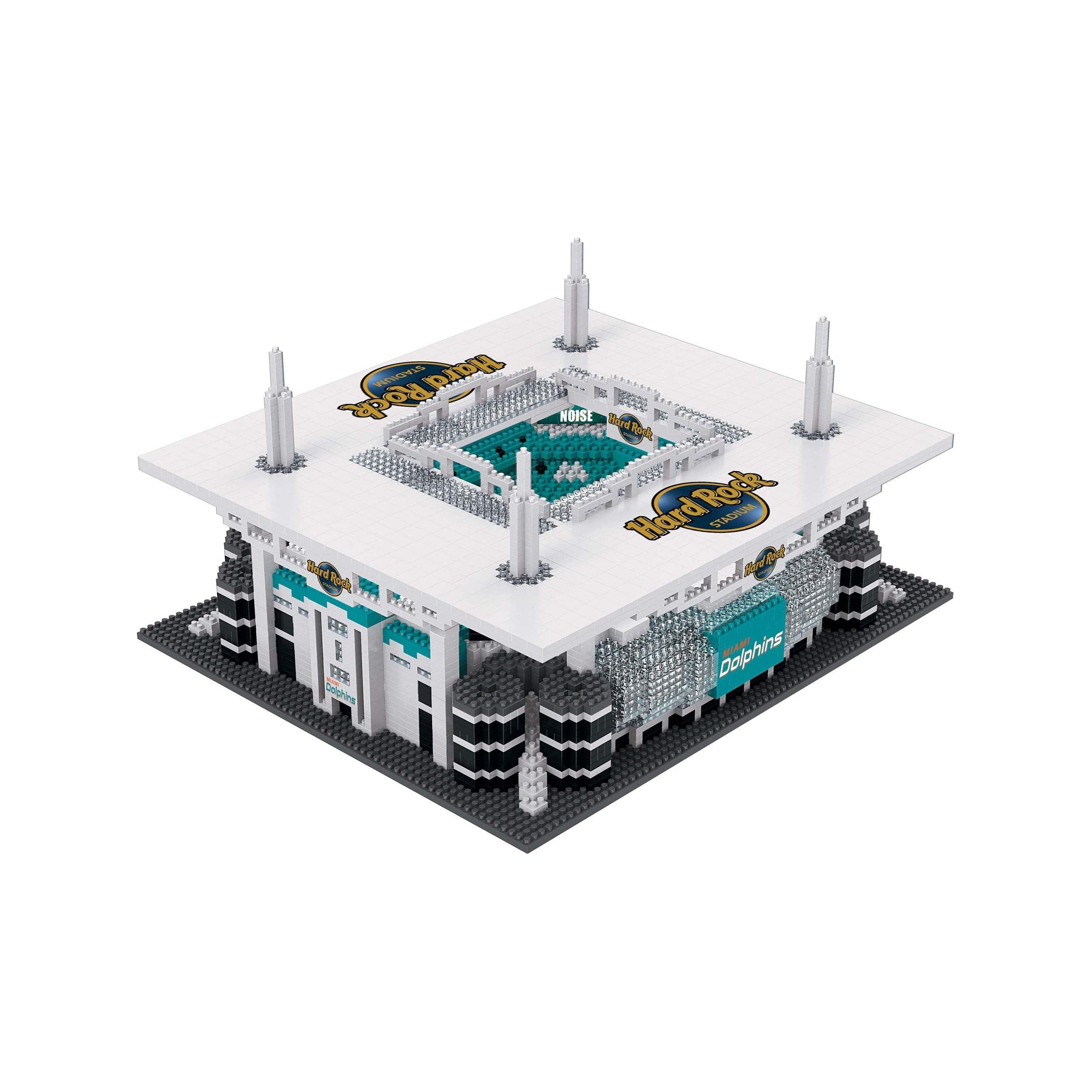 FOCO NFL Miami Dolphins 3D BRXLZ Stadium Building Block Set - One Size ...
