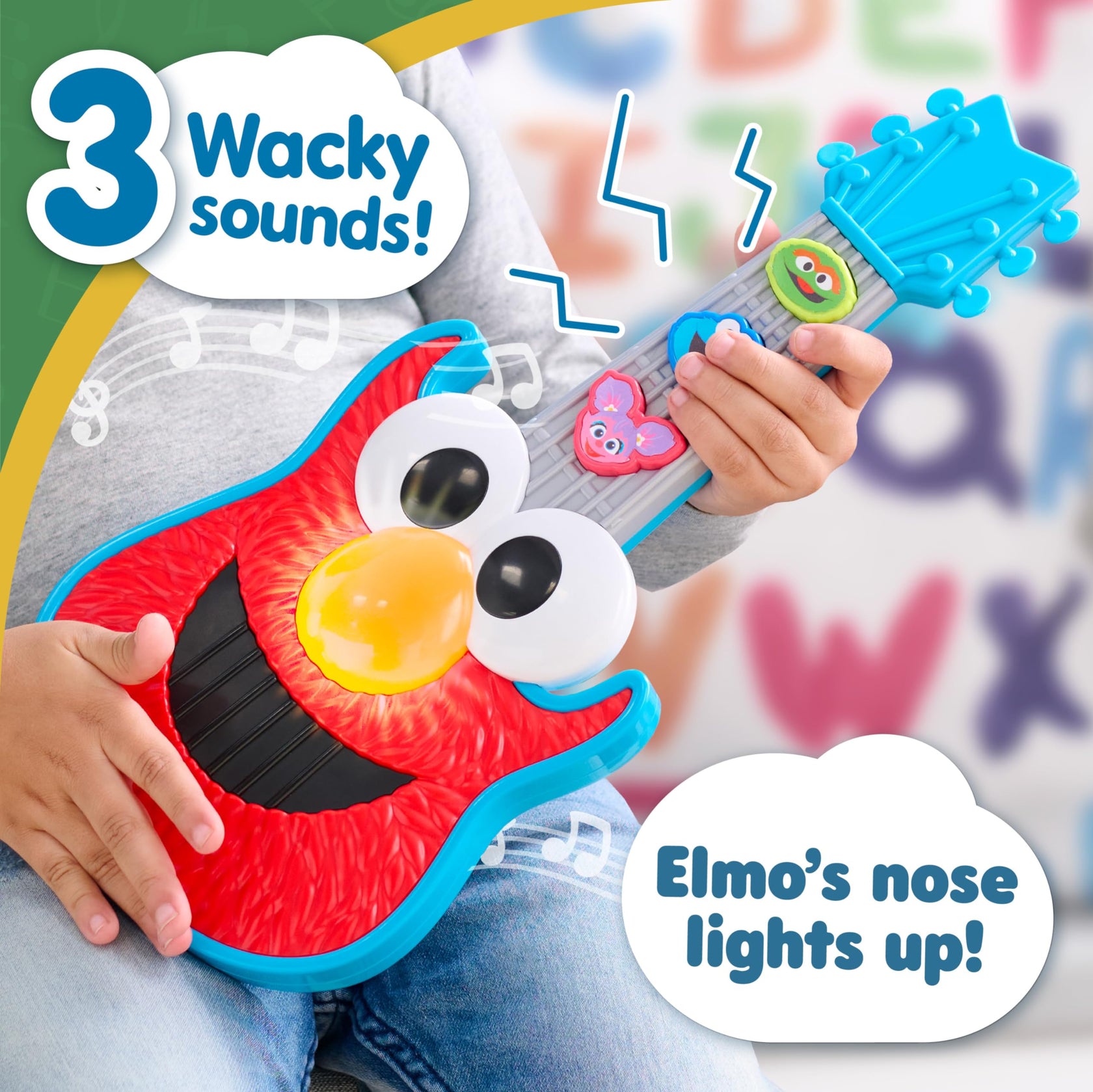 Just Play Sesame Street Elmo Guitar Toy - Multicolor, Lights & Sounds ...