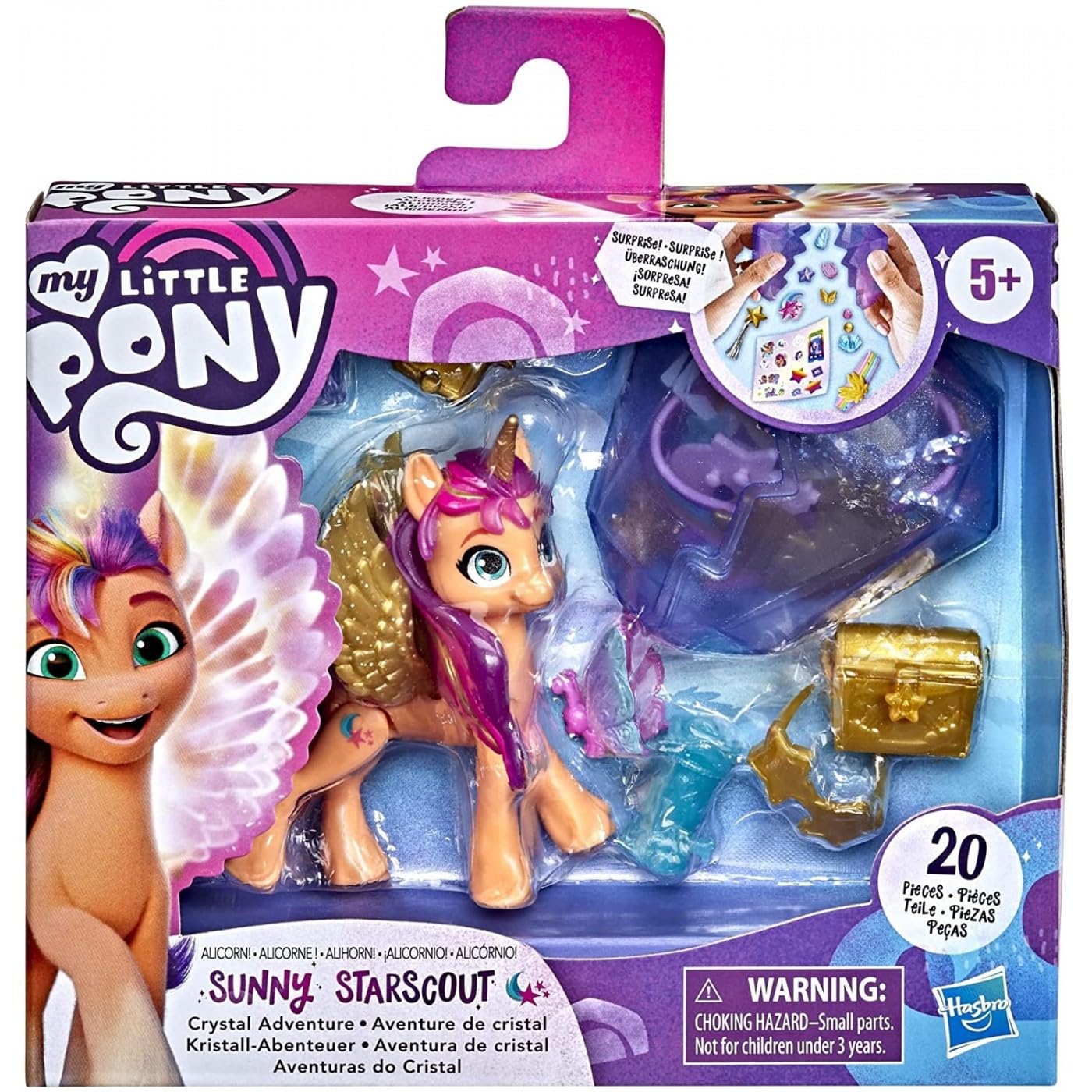 My Little Pony Crystal Adventure Alicorn Sunny Starscout Toy, 3-Inch ...