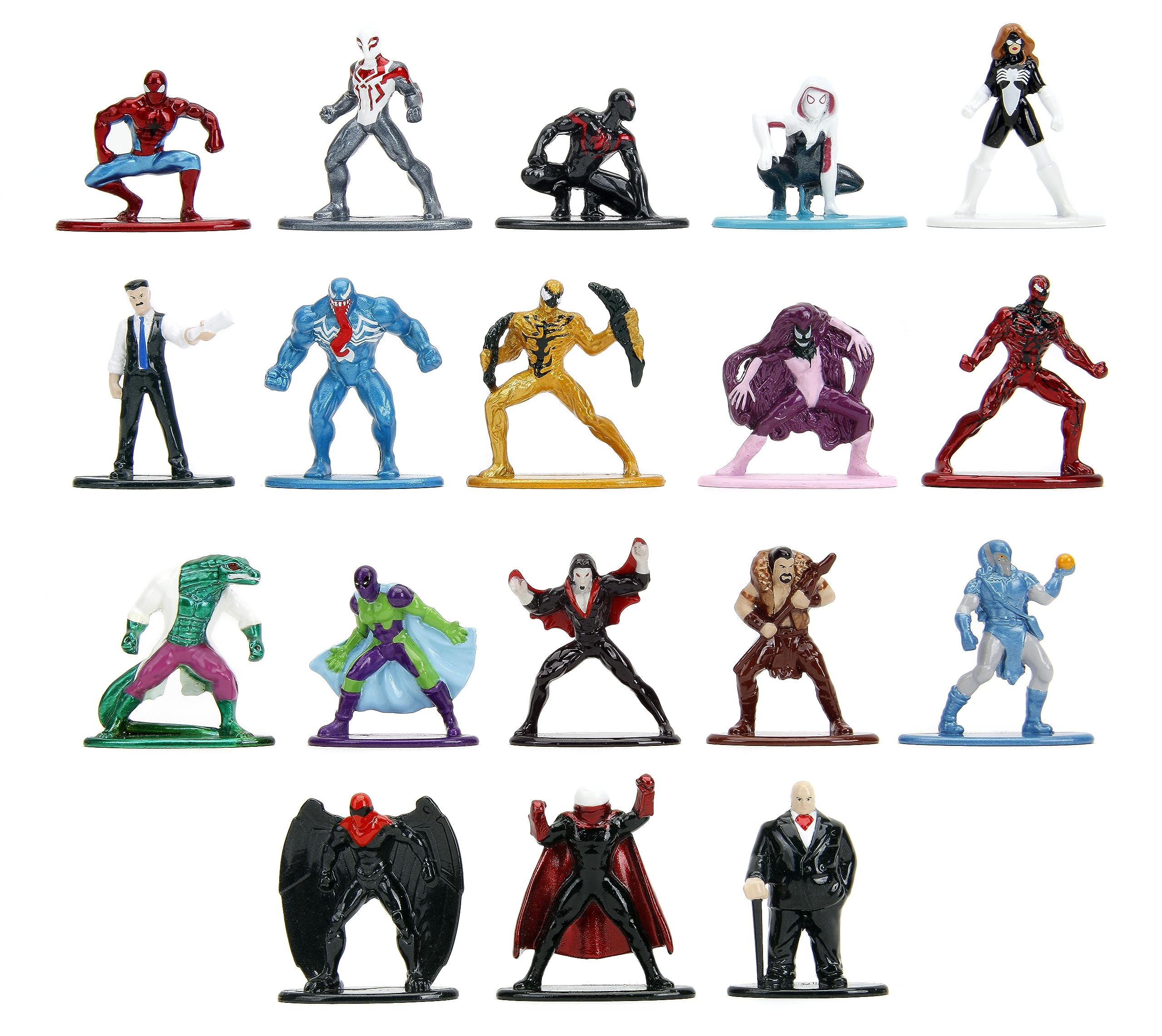 Jada Toys Marvel Spider-Man 18-Pack Die-cast Figures, Multi-color, 1.6 ...