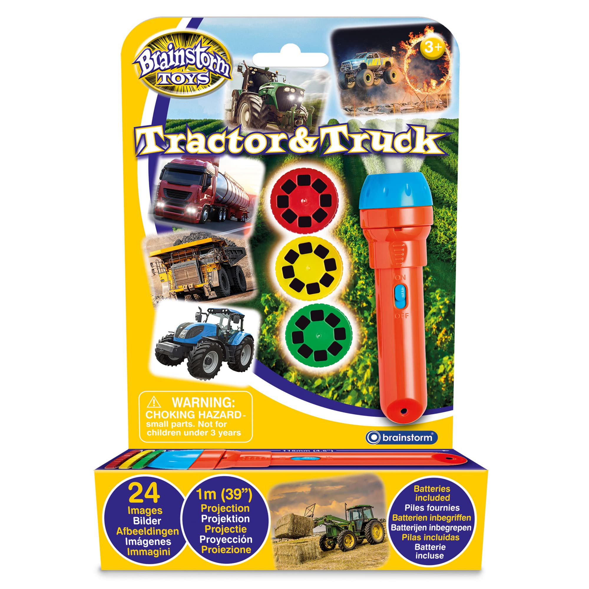 Brainstorm Toys: Tractor & Truck Torch & Projector - 39' Projection, 24 ...