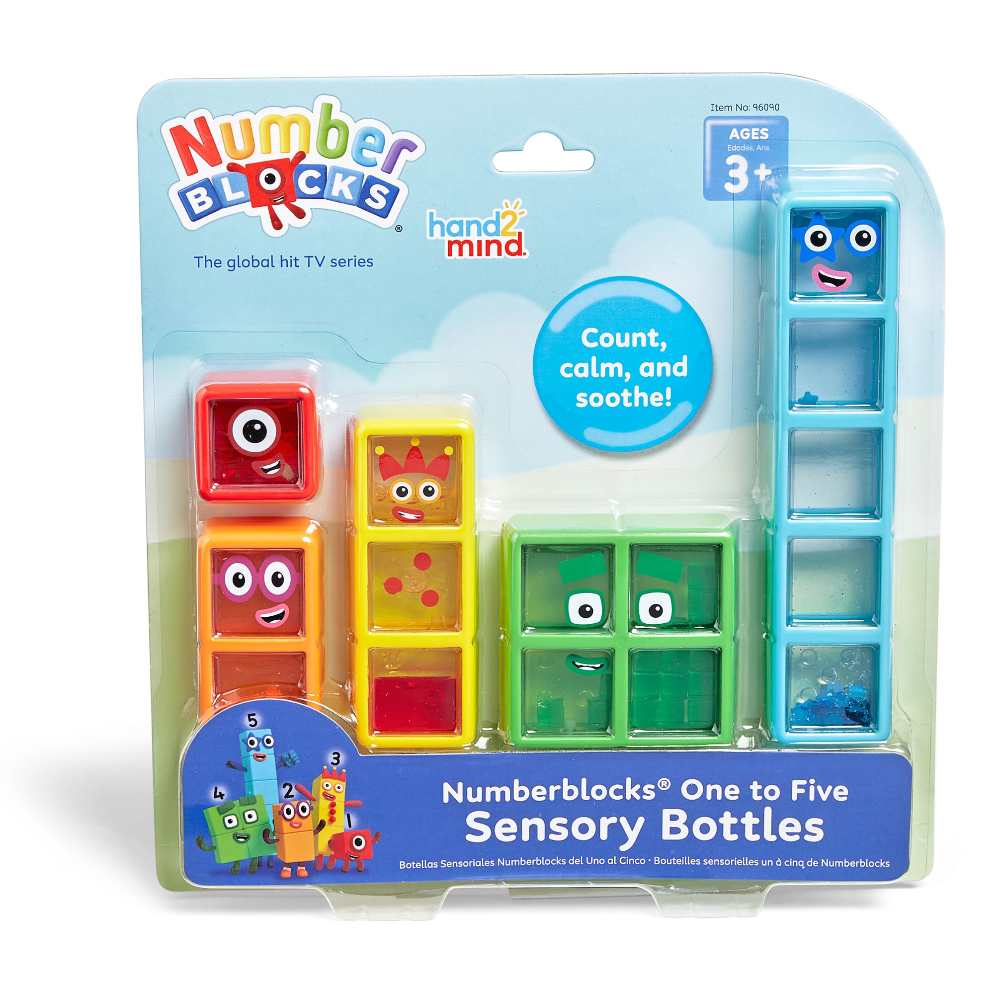 Hand2Mind Numberblocks One To Five Sensory Bottles, Numbers For ...