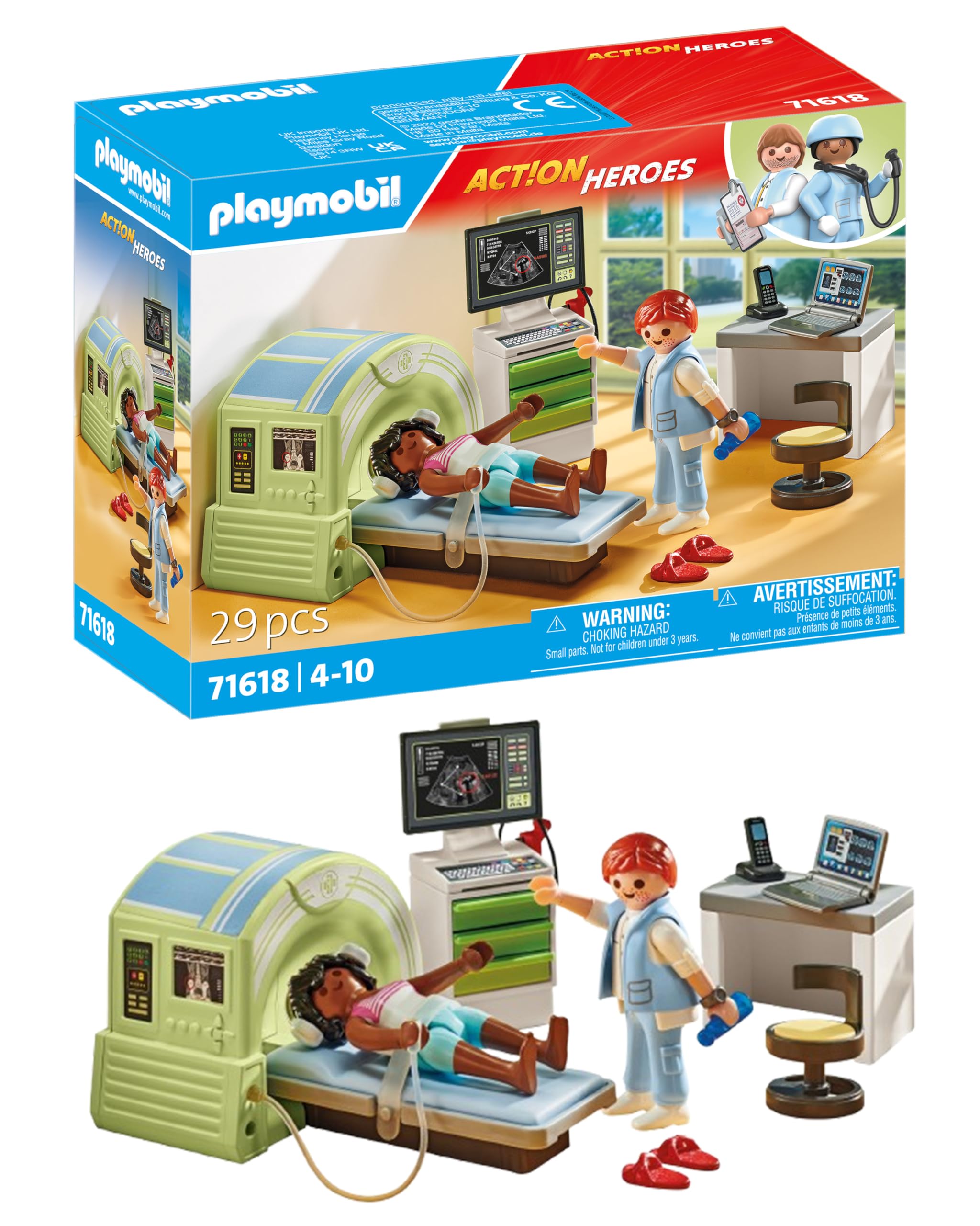 Playmobil MRI with Child - Multicoloured Plastic Playset, Model 71618 ...