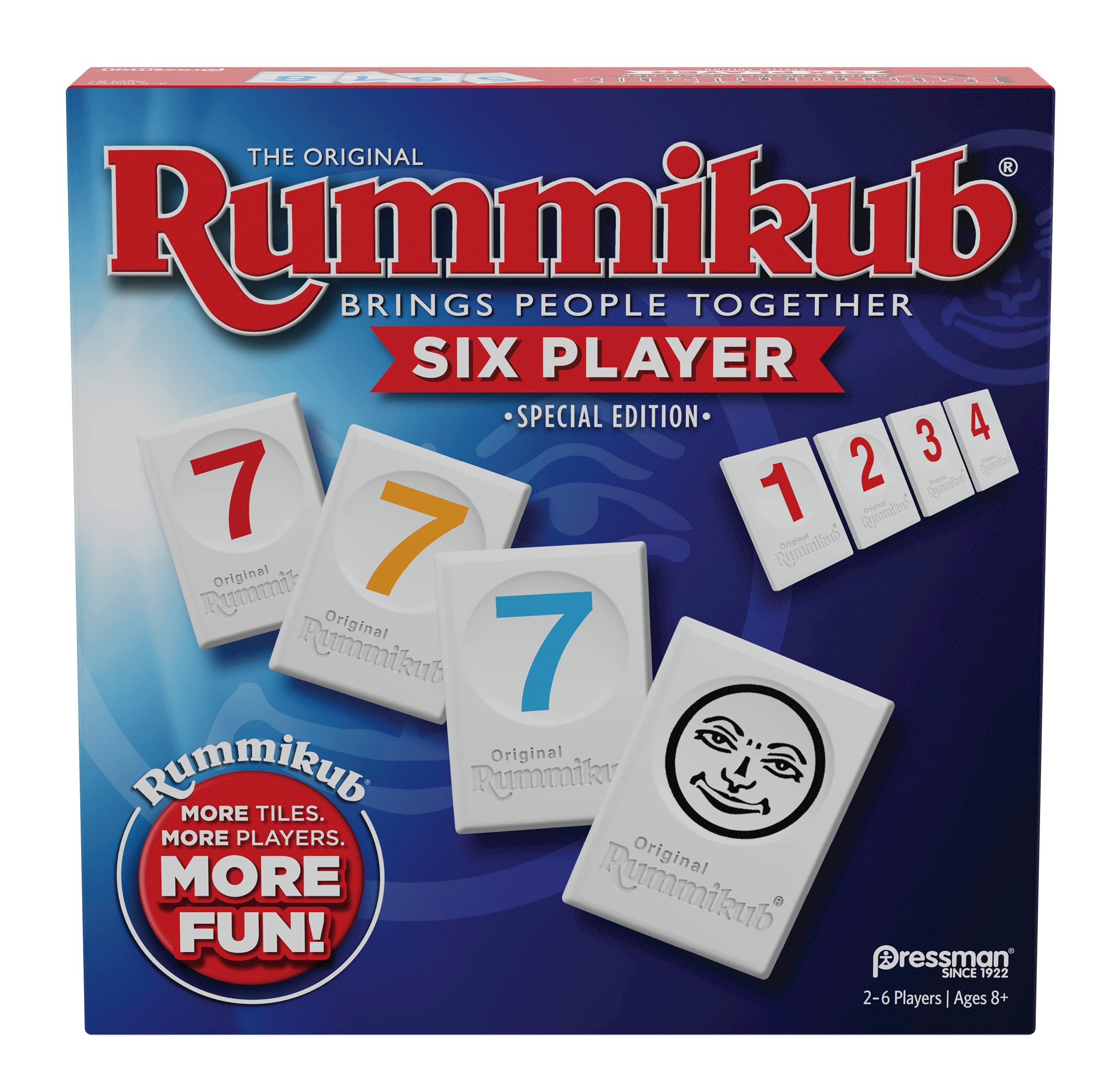 Rummikub Six Player Edition - The Classic Rummy Tile Game - More Tiles ...