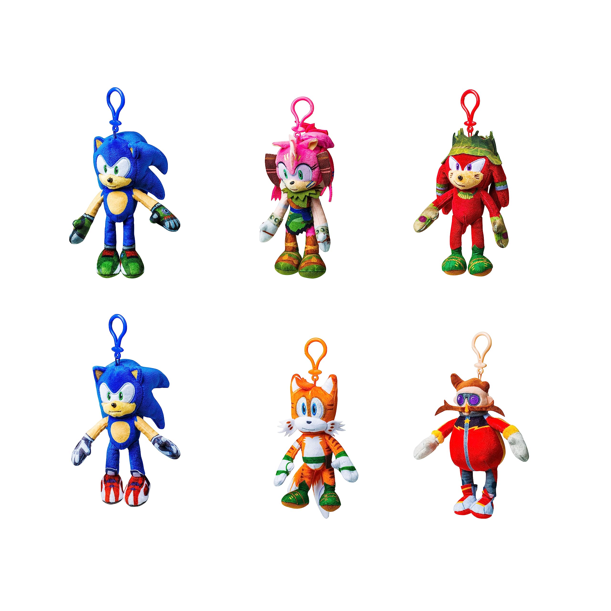 Sonic The Hedgehog Clip On Plush Toy, Series 1, Multicolor, Model SON7 ...