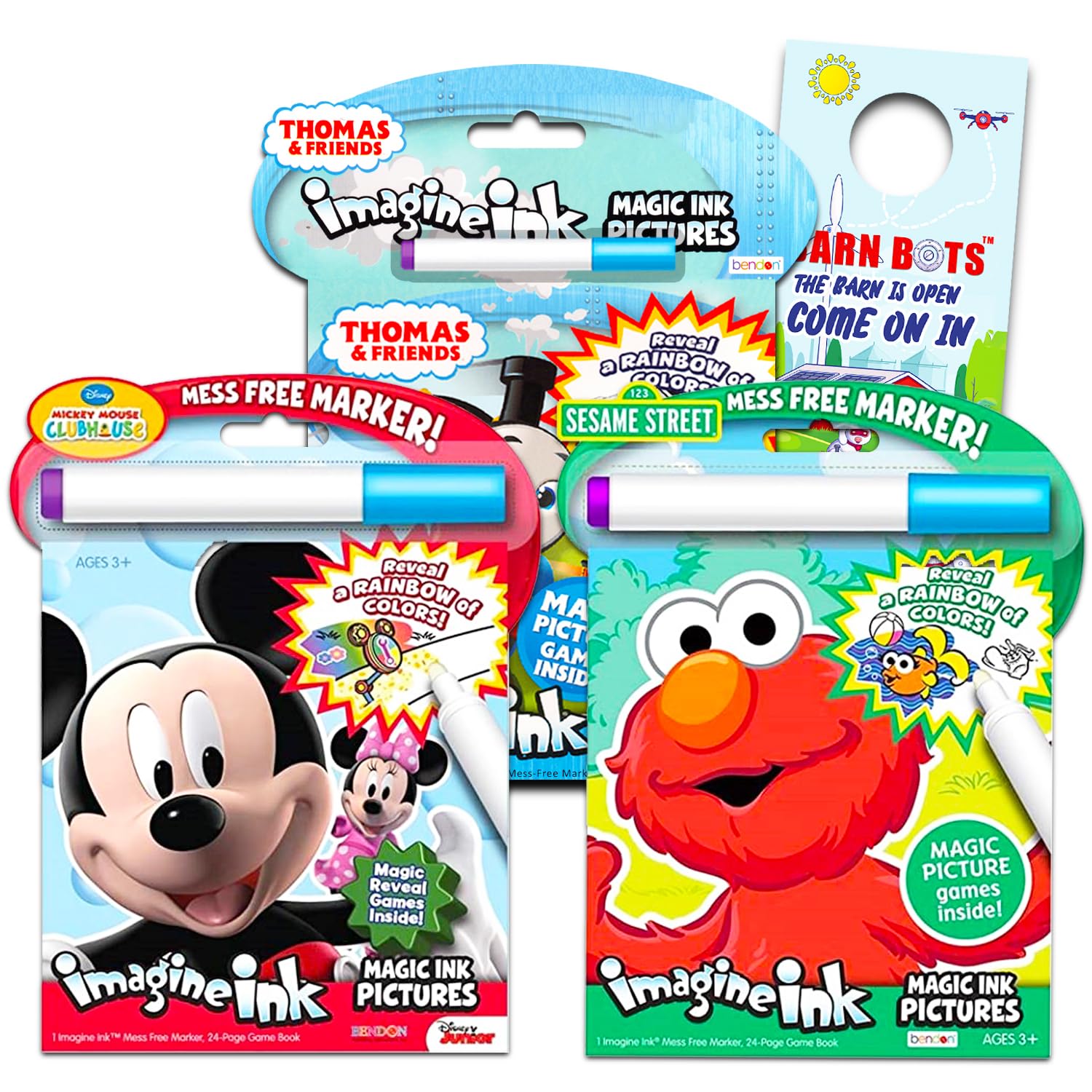 Bundle of 3 Imagine Ink Magic Pictures Activity Books - Mickey Mouse ...