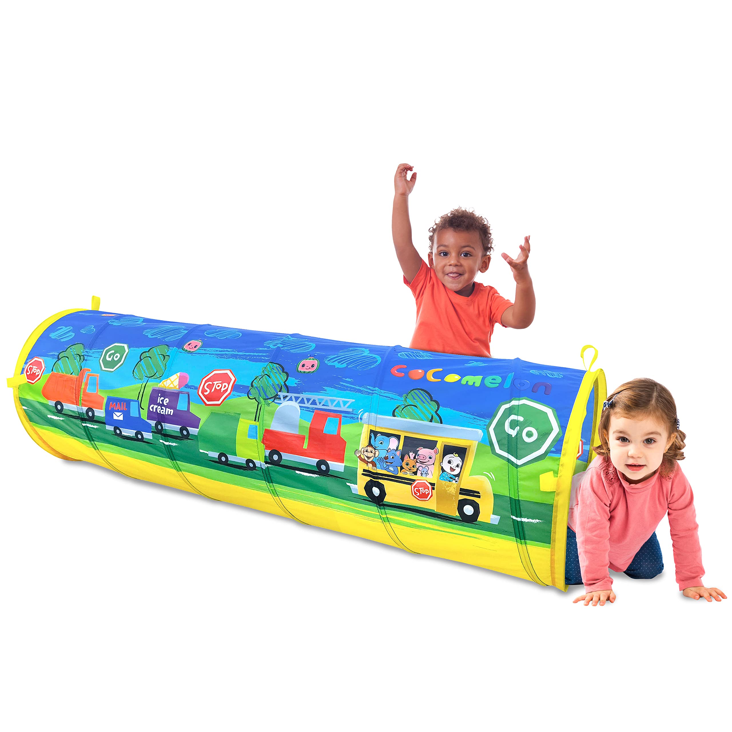 Sunny Days Entertainment Cocomelon Pop Up Play Tunnel Tent - 5ft Blue ...