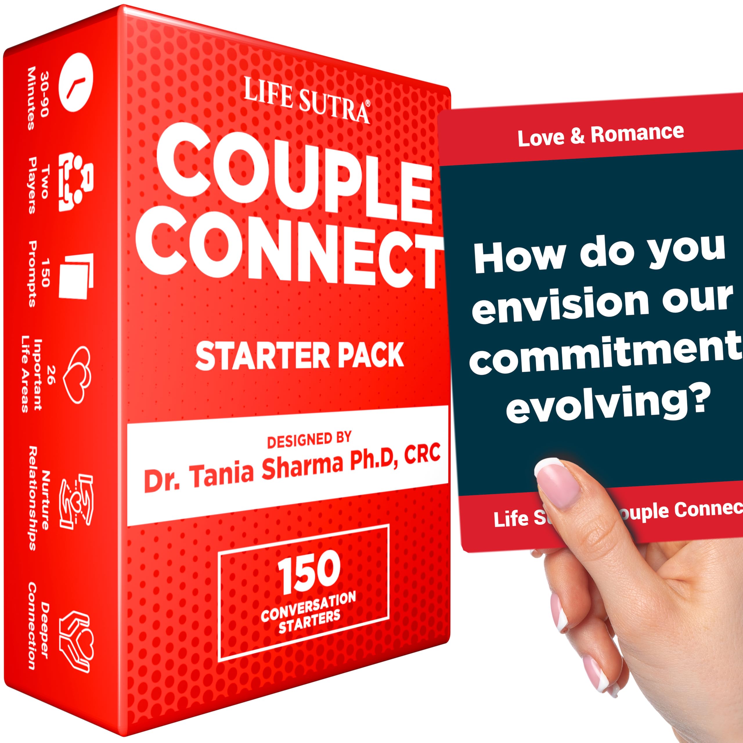 Life Sutra Couple Connect Game - Portable Conversation Cards, 150 Card ...