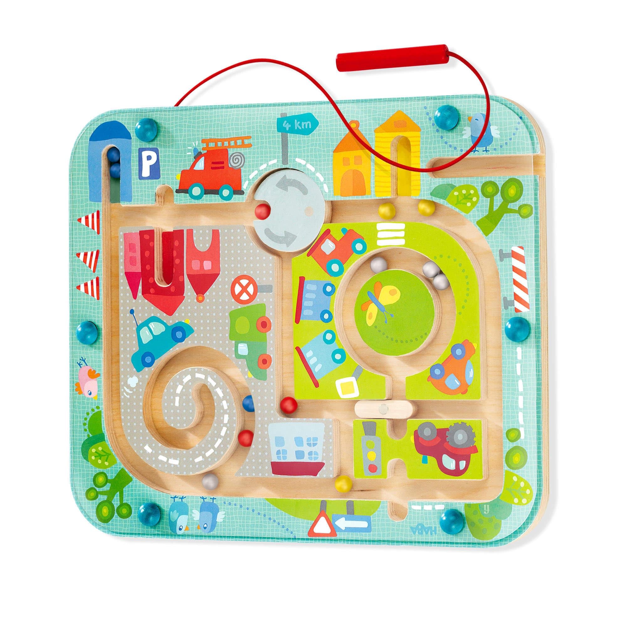 Haba Busy Board For Toddlers 2-4: Town Magnetic Maze Puzzle Game ...