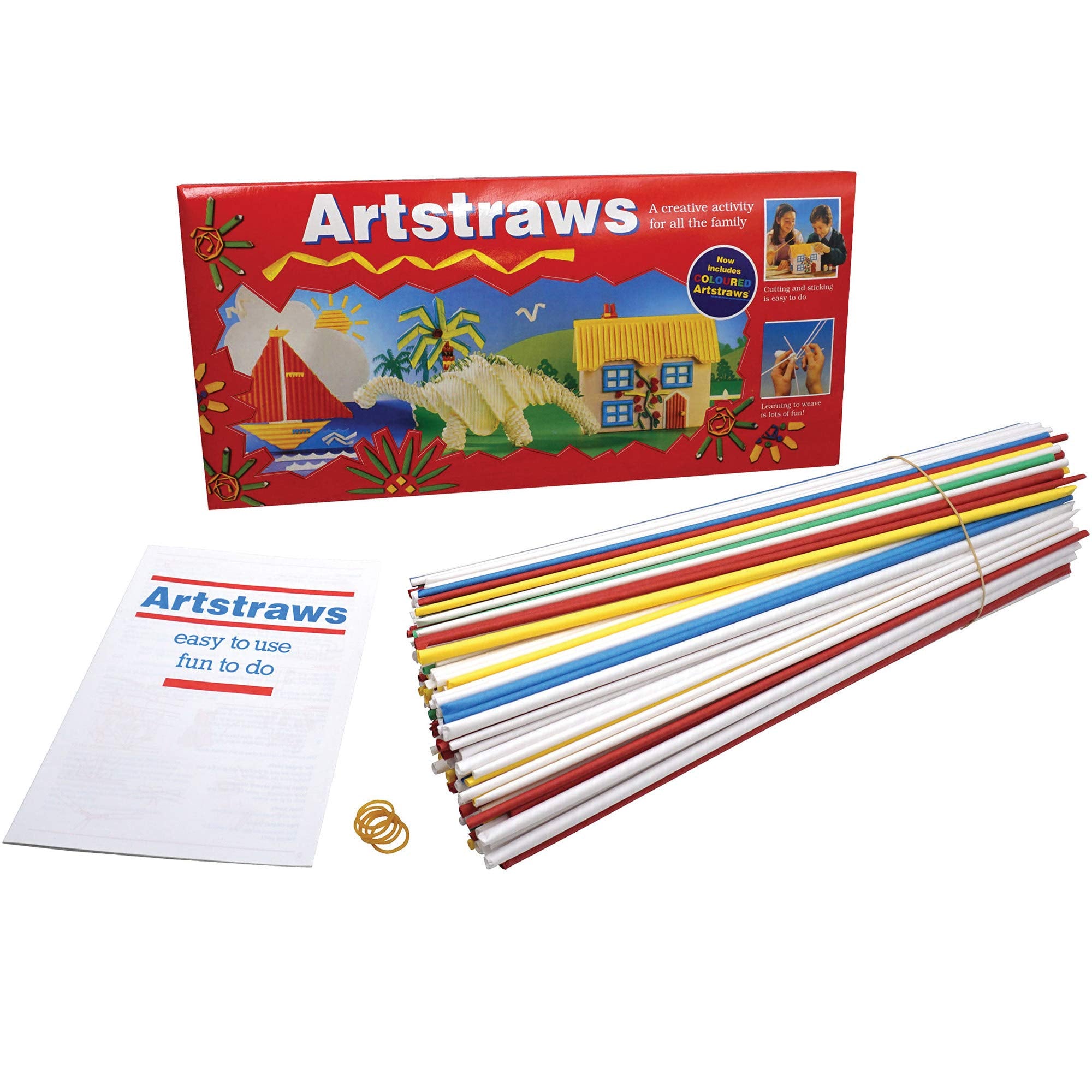 Pacon Artstraws Paper Tubes Art/Craft Straw, Assorted 300 per Box ...
