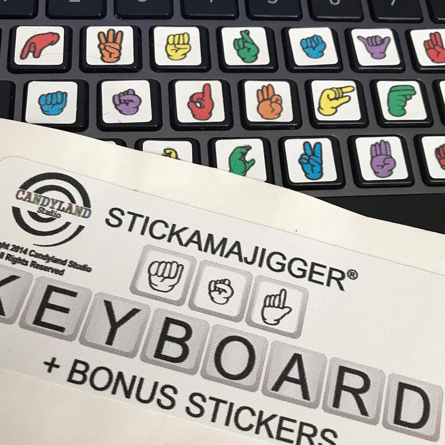 Sign Language Keyboard Stickers + Bonus Restickable Decals – Toytooth