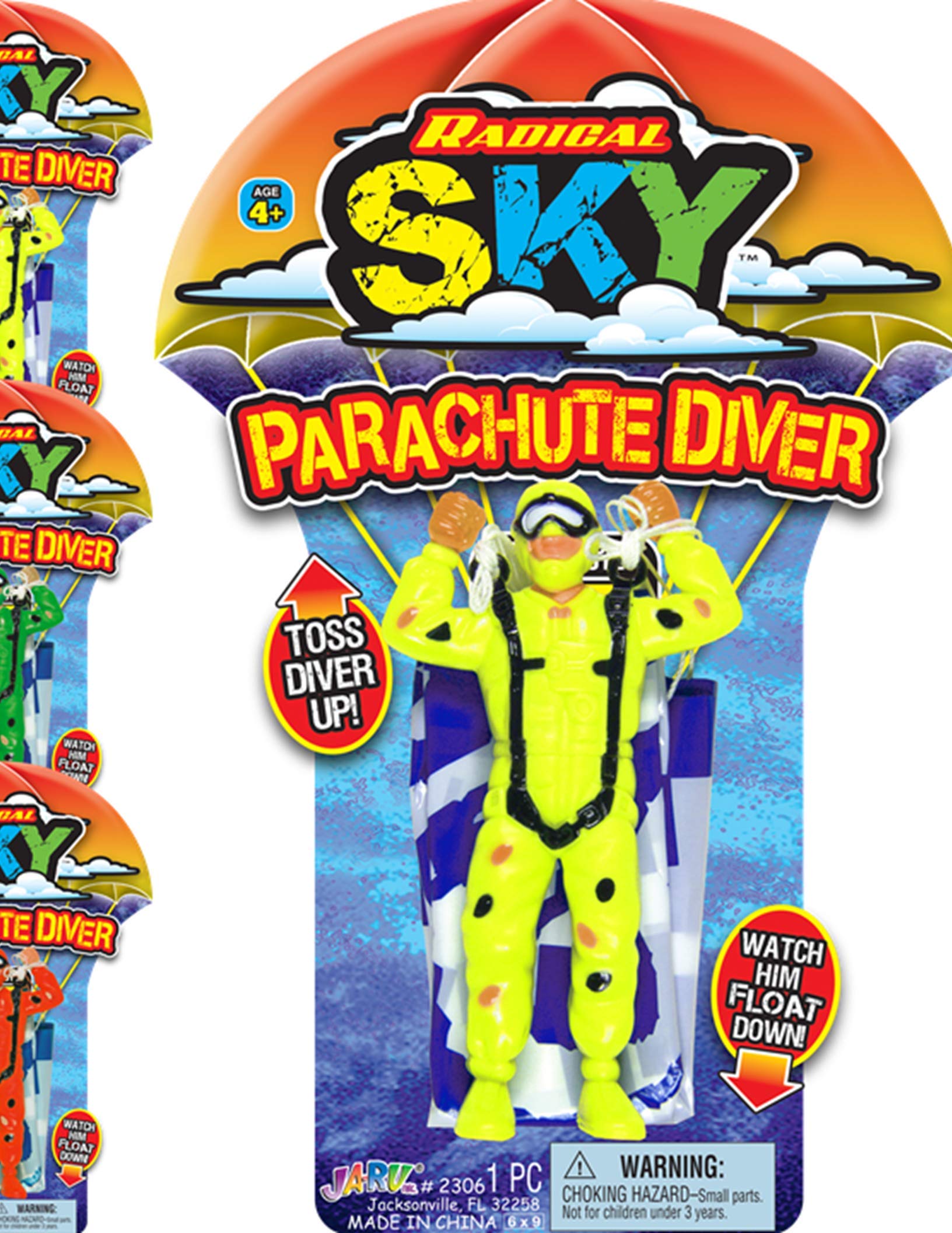 Ja-Ru Parachute Action Figure Toys (1 Toy Assorted Color) Flying Glider ...