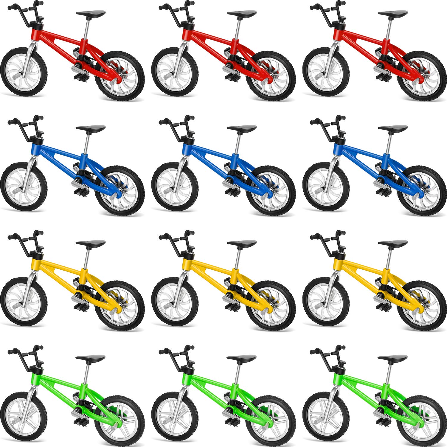 Gejoy 12 Pieces Finger Bikes Mini Bmx Bike Mini Bicycle Toy Miniature ...