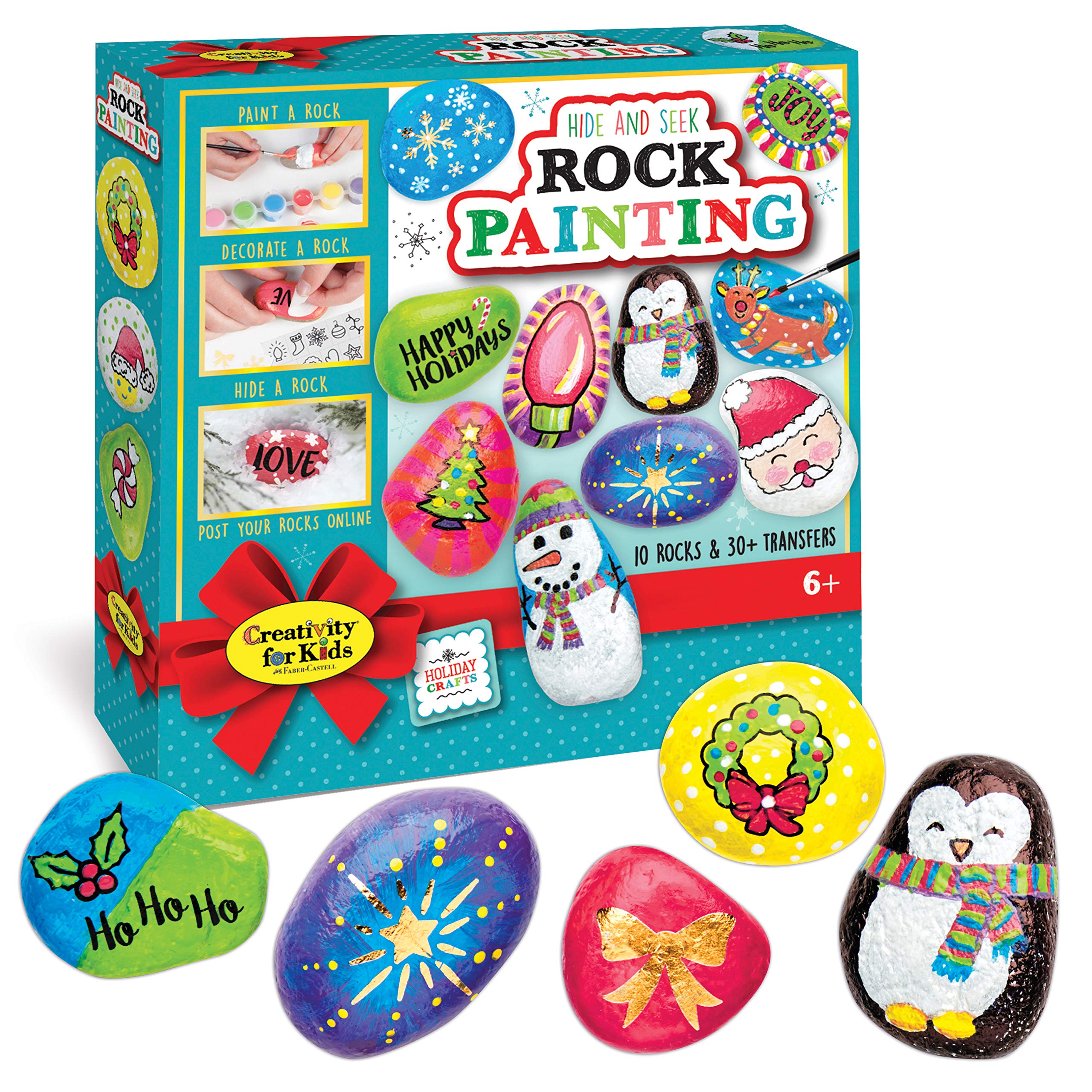 Creativity for Kids Holiday Hide & Seek Rock Painting Kit, Paint & Hide ...