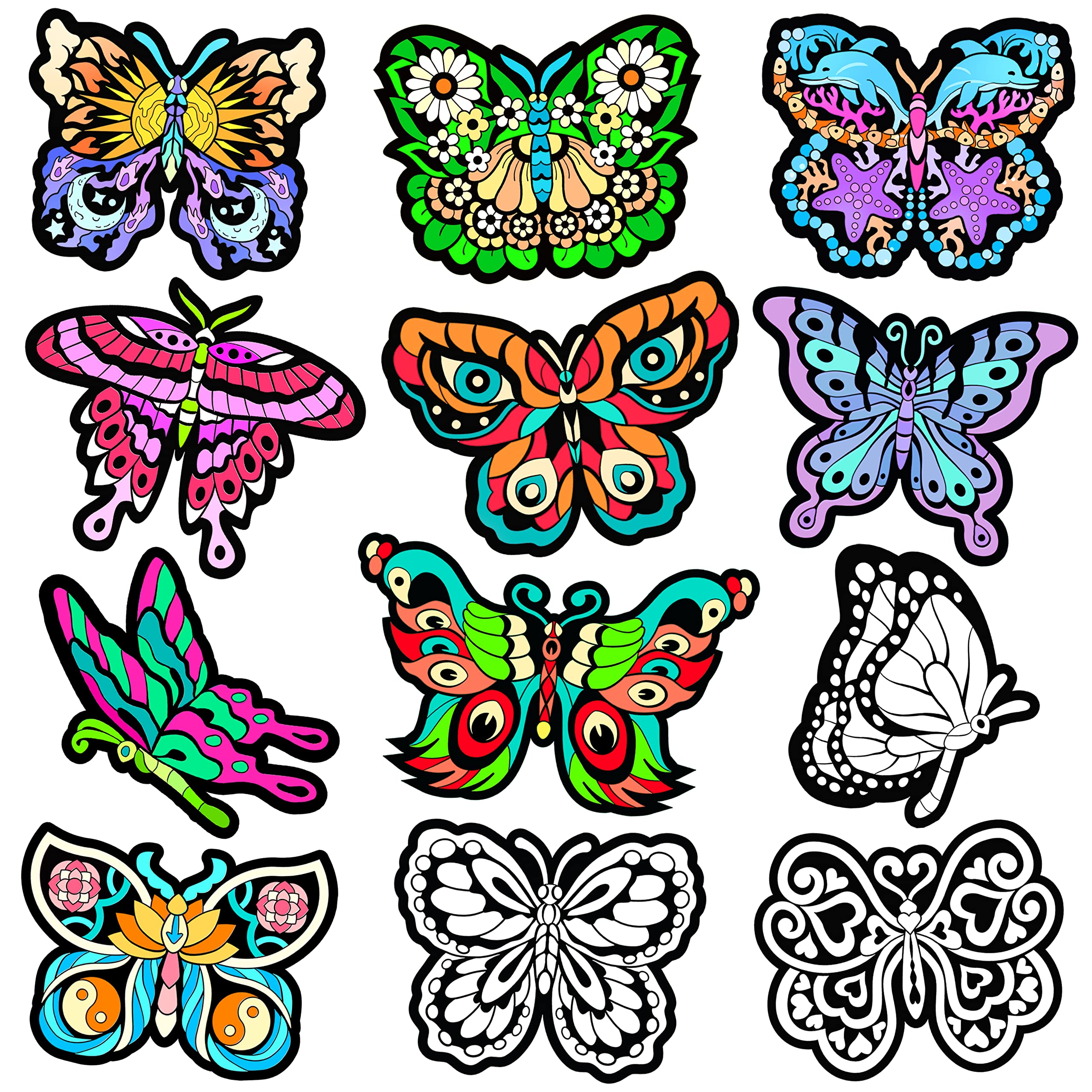 Color Your Own Velvet Butterflies - 12 Pack - Beautiful Arts and Crafts ...