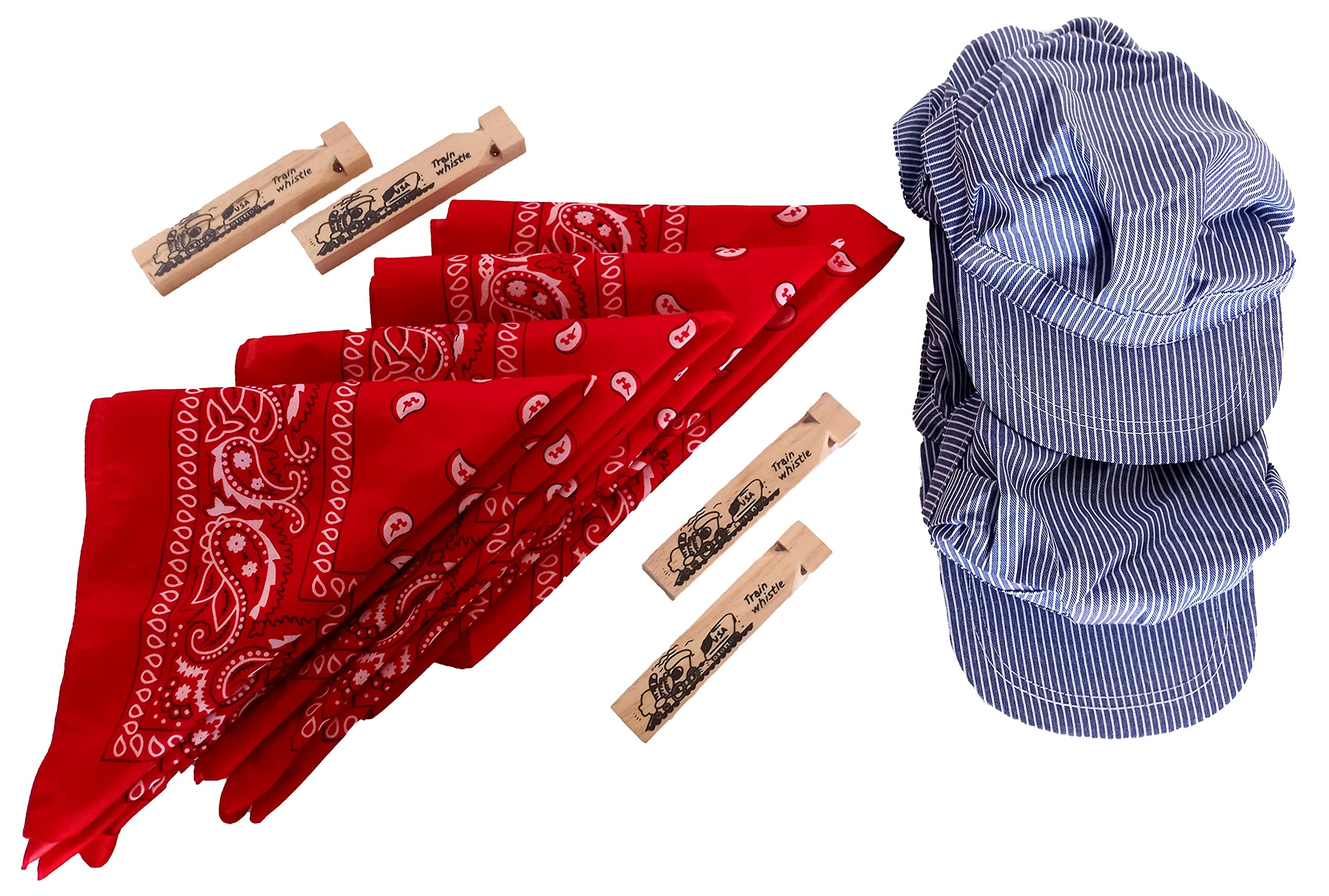 Dondor Children's Train Conductor Dress Up Set - Hat, Whistle, Bandana ...