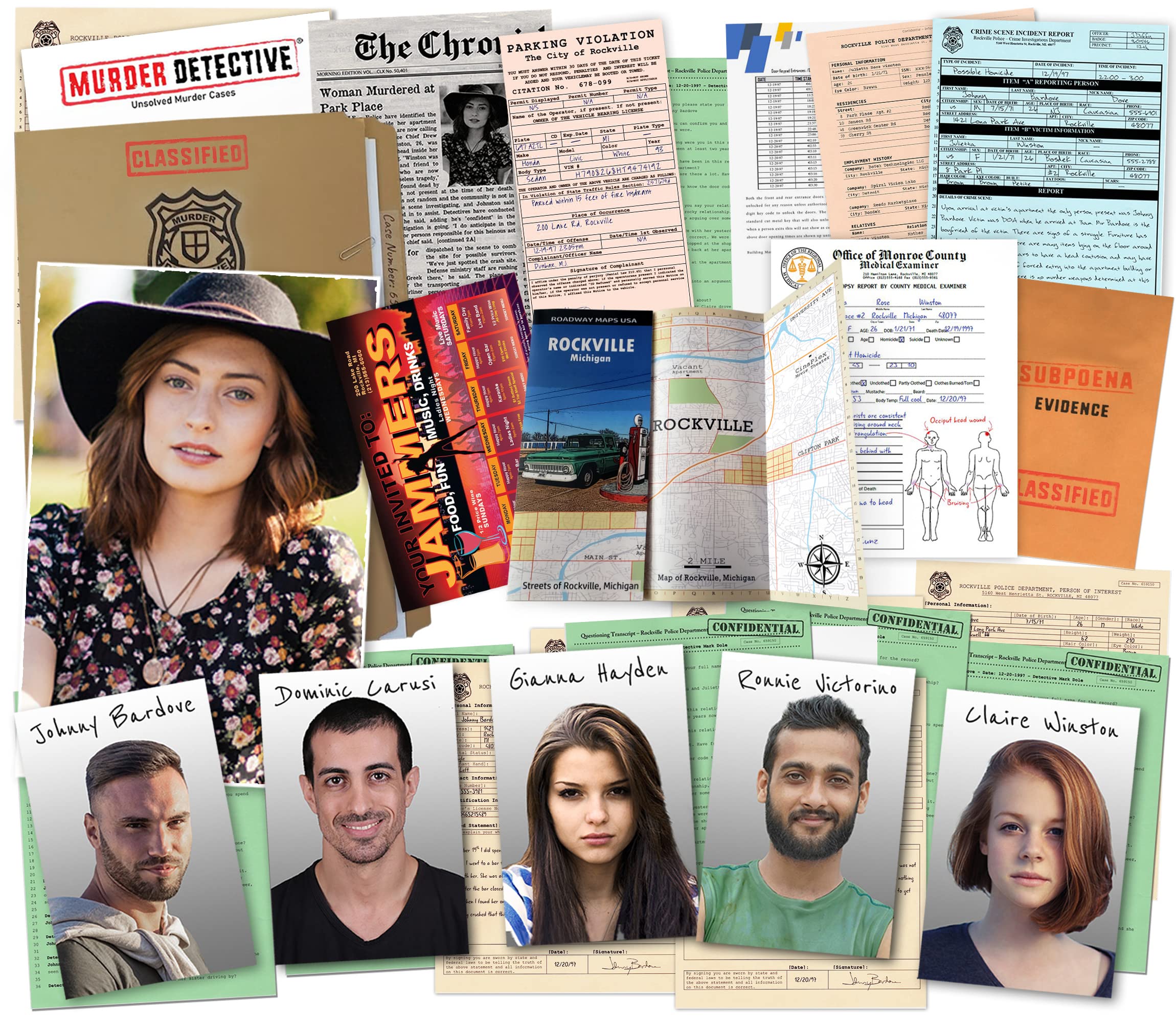 Detective Murder Unsolved Murder Mystery Game - Murder @ Park Place ...