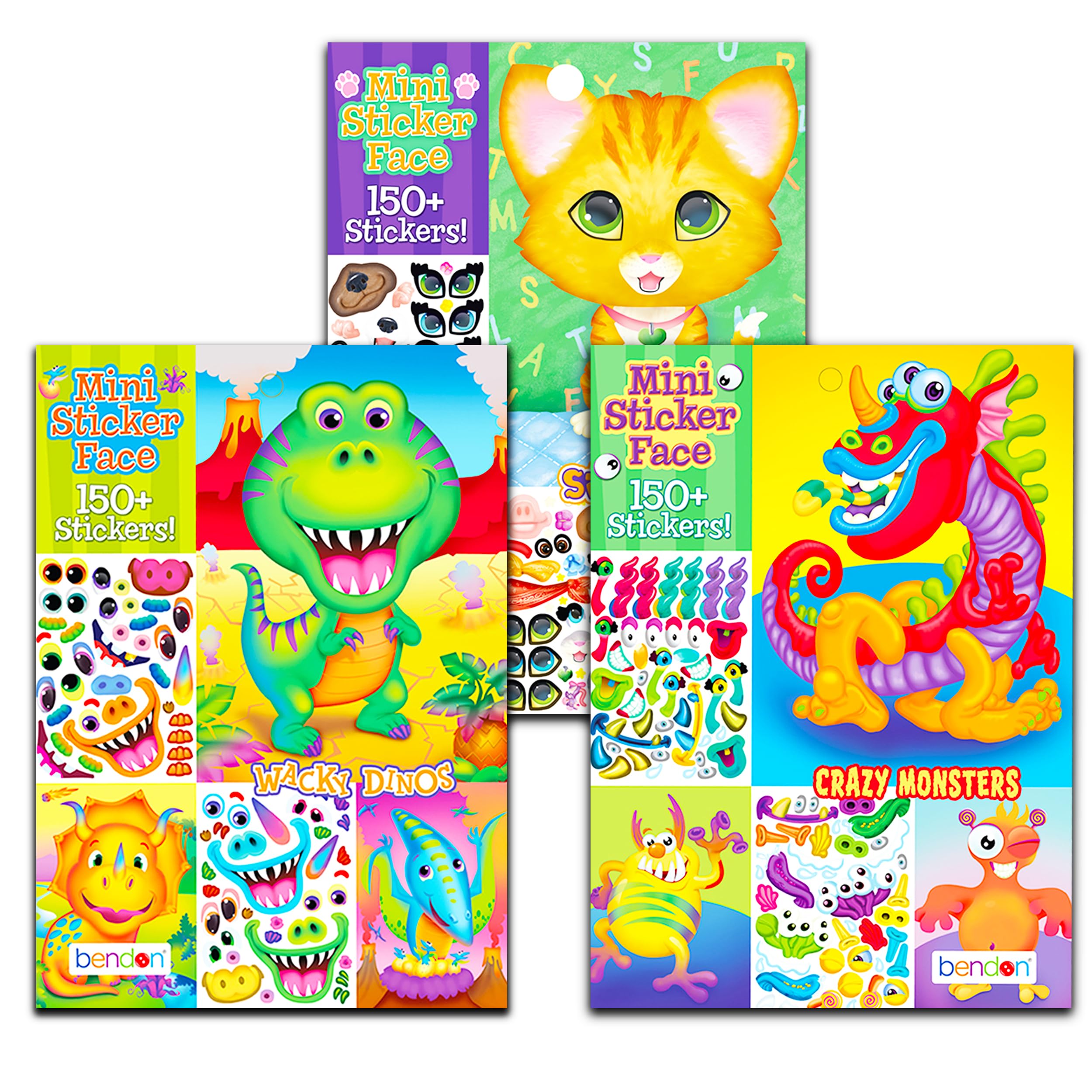 Make a Face Sticker Books for Kids - Bundle with 3 Sticker Face Books ...