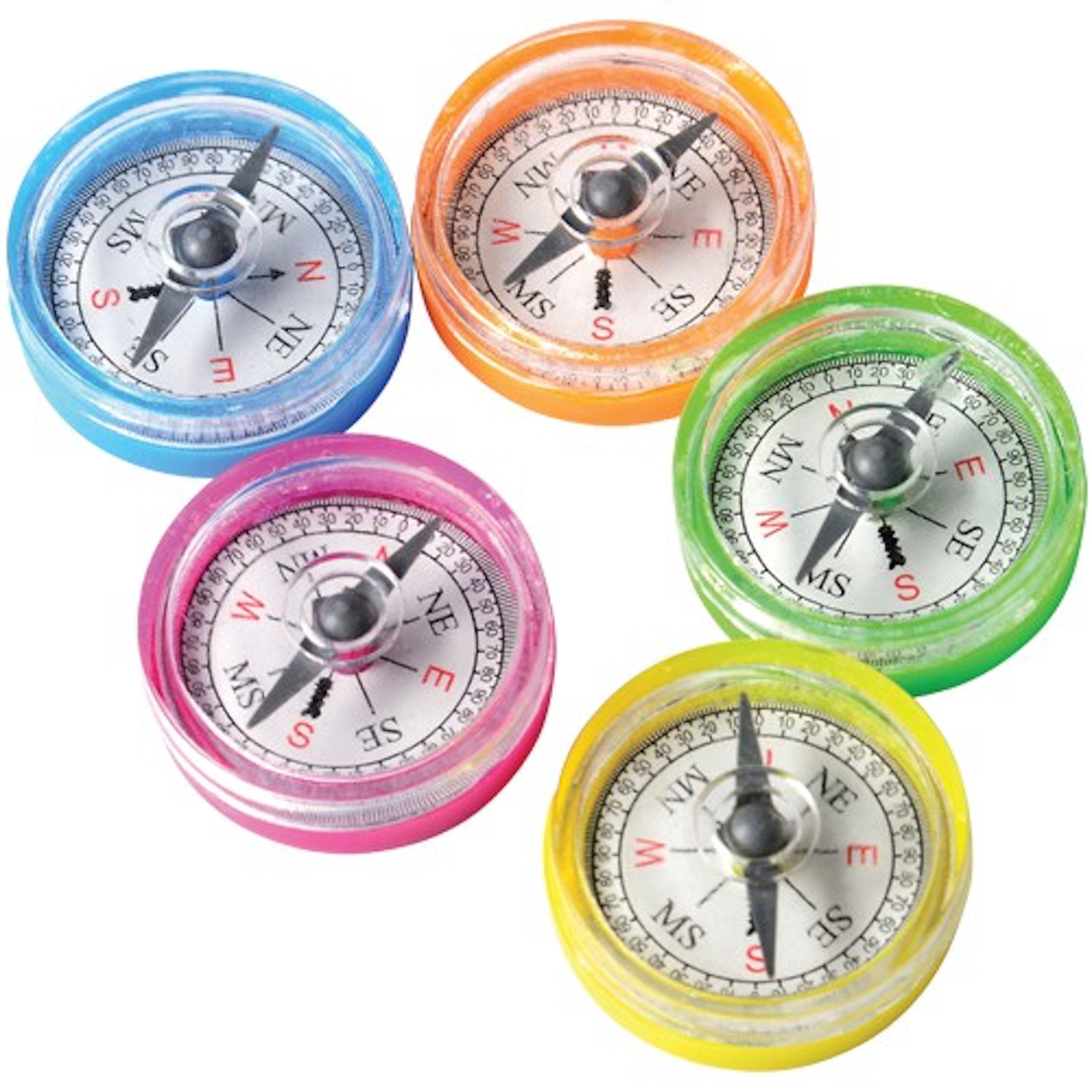 U.S. Toy Lot Of 36 Assorted Color Mini Compass Toys – Toytooth