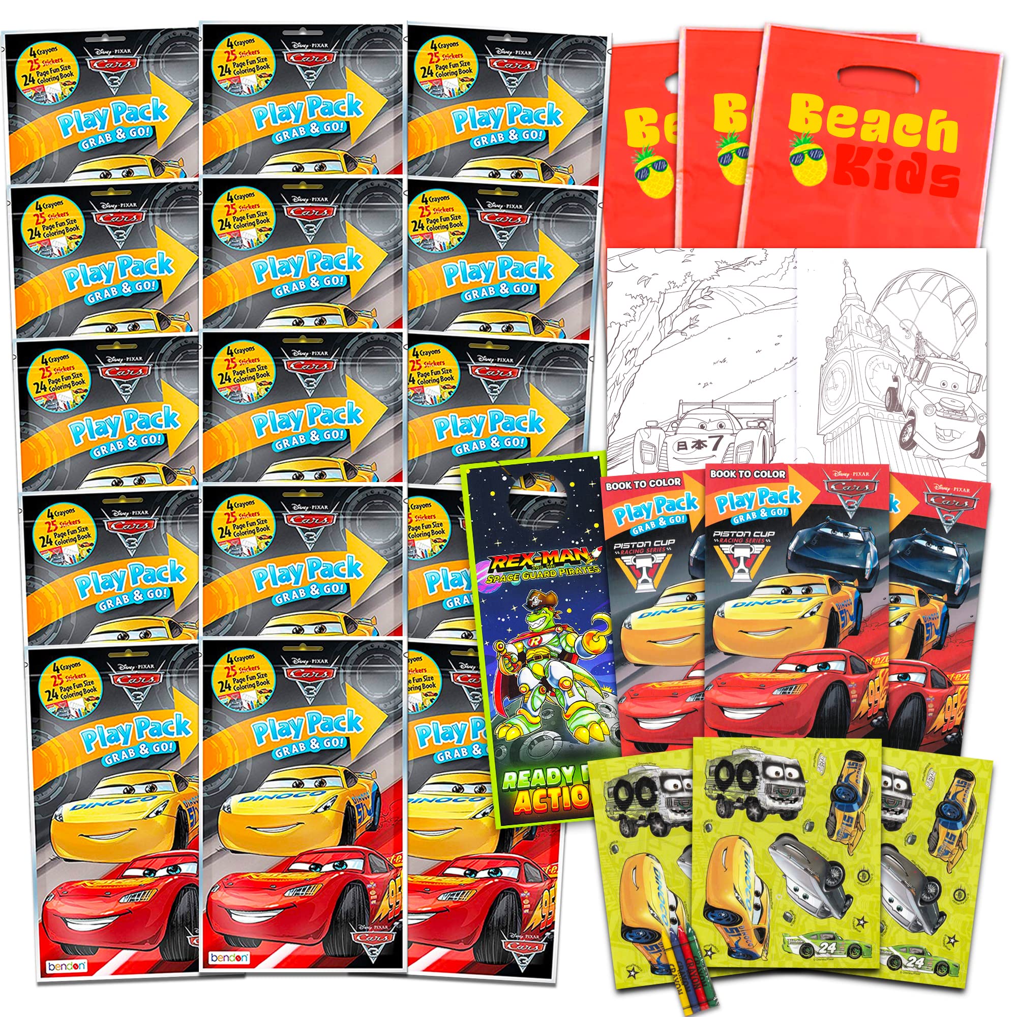 Set of 15 Kids Play Packs Fun Party Favors Coloring Book Crayons ...