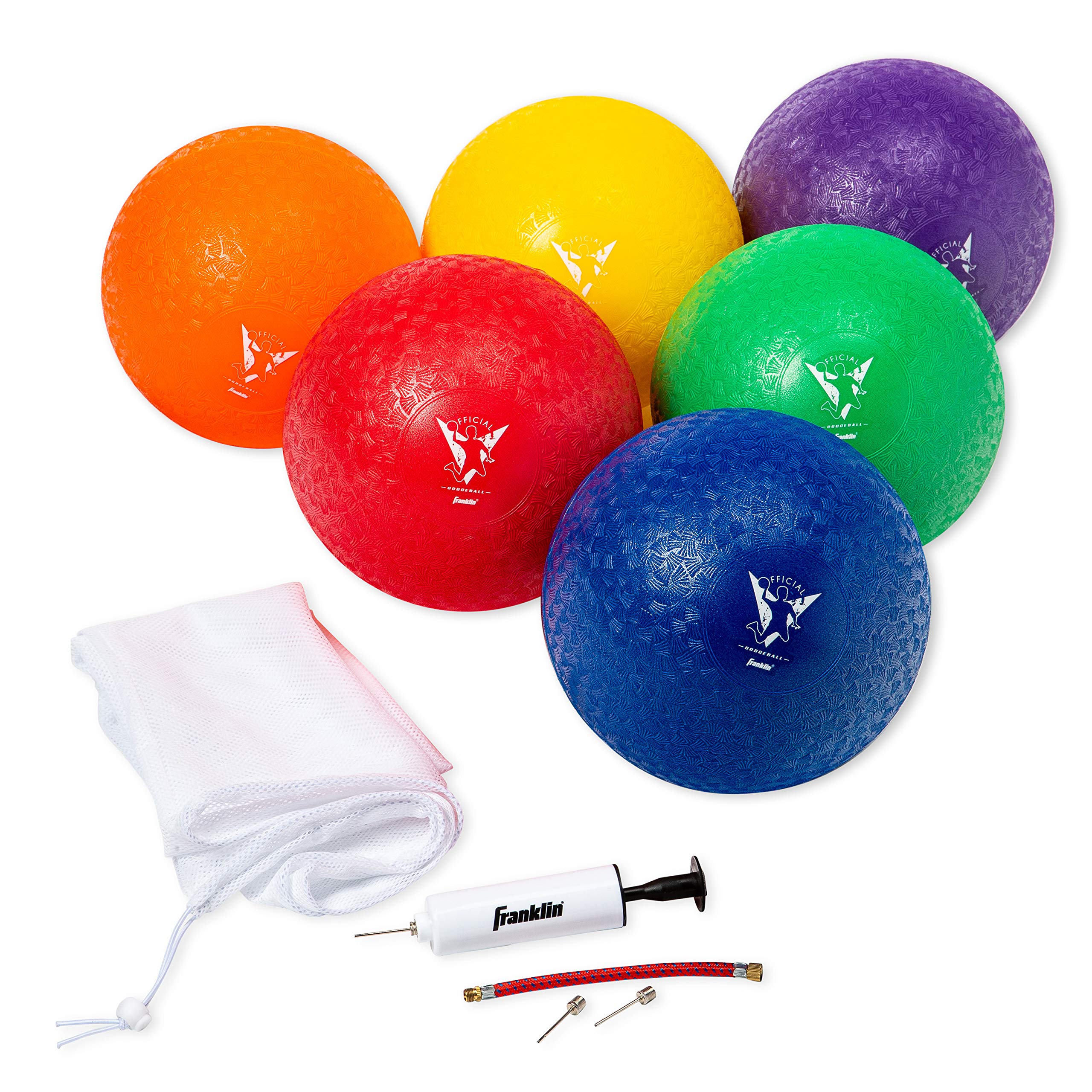 Franklin Sports Kids Dodgeballs - 6 Pack Of 7 Inch Inflatable Playgrou ...
