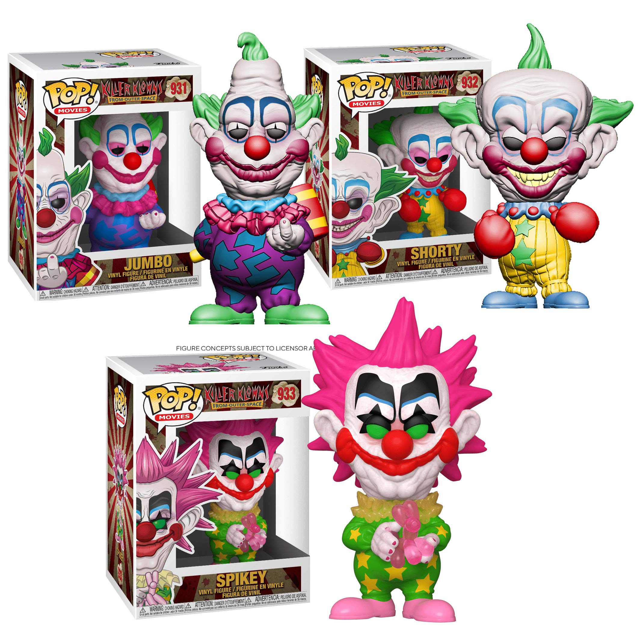 Funko Movies: Pop! Killer Klowns From Outer Space Collectors Set ...