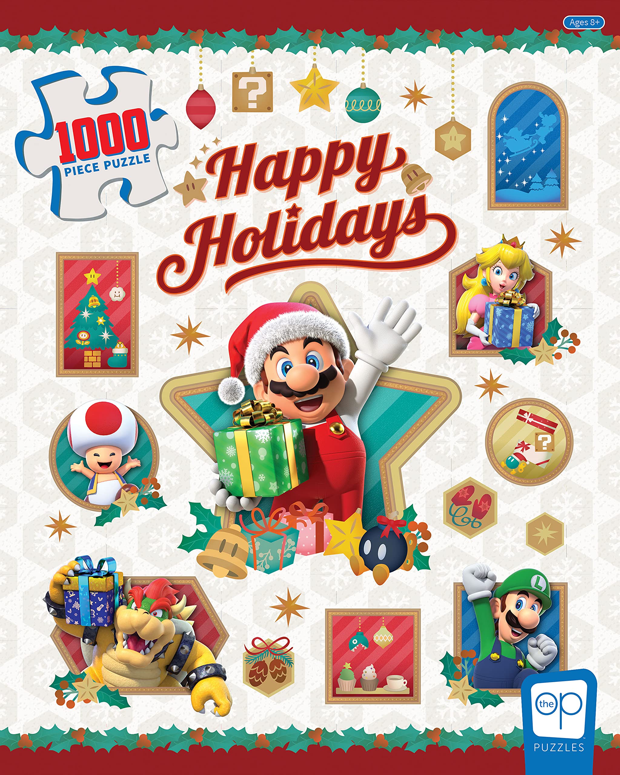 Super Mario Happy Holidays 1000 Piece Jigsaw Puzzle | Collectible Holi ...