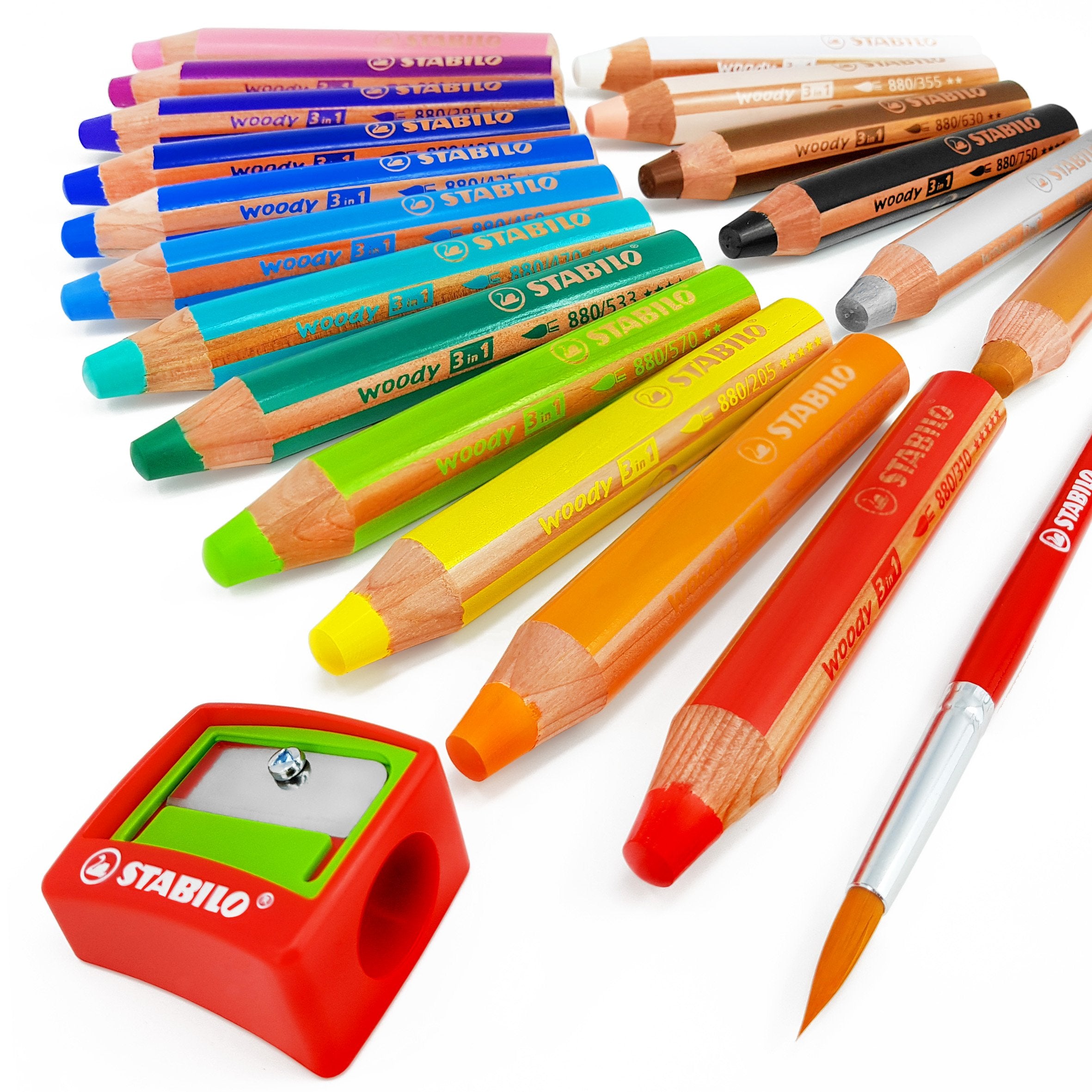 STABILO - Woody 3 in 1 Multi-Media Watercolour Pencils - Jumbo Easy ...