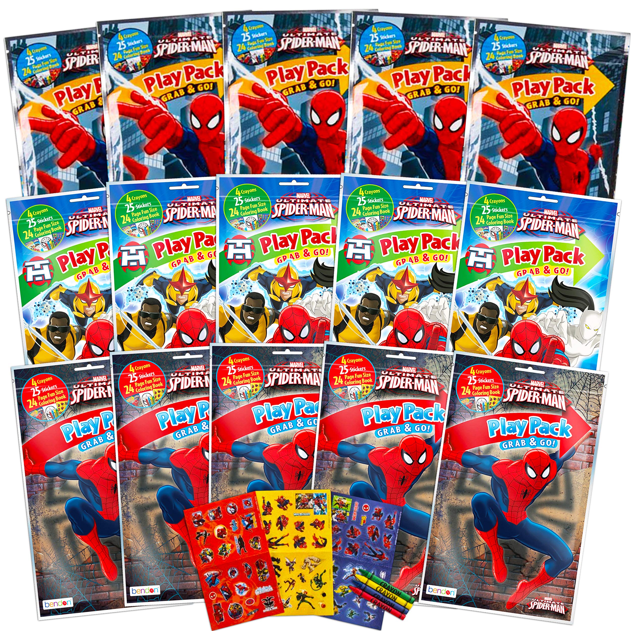 Bendon Set of 15 Kids Play Packs Fun Party Favors Coloring Book ...