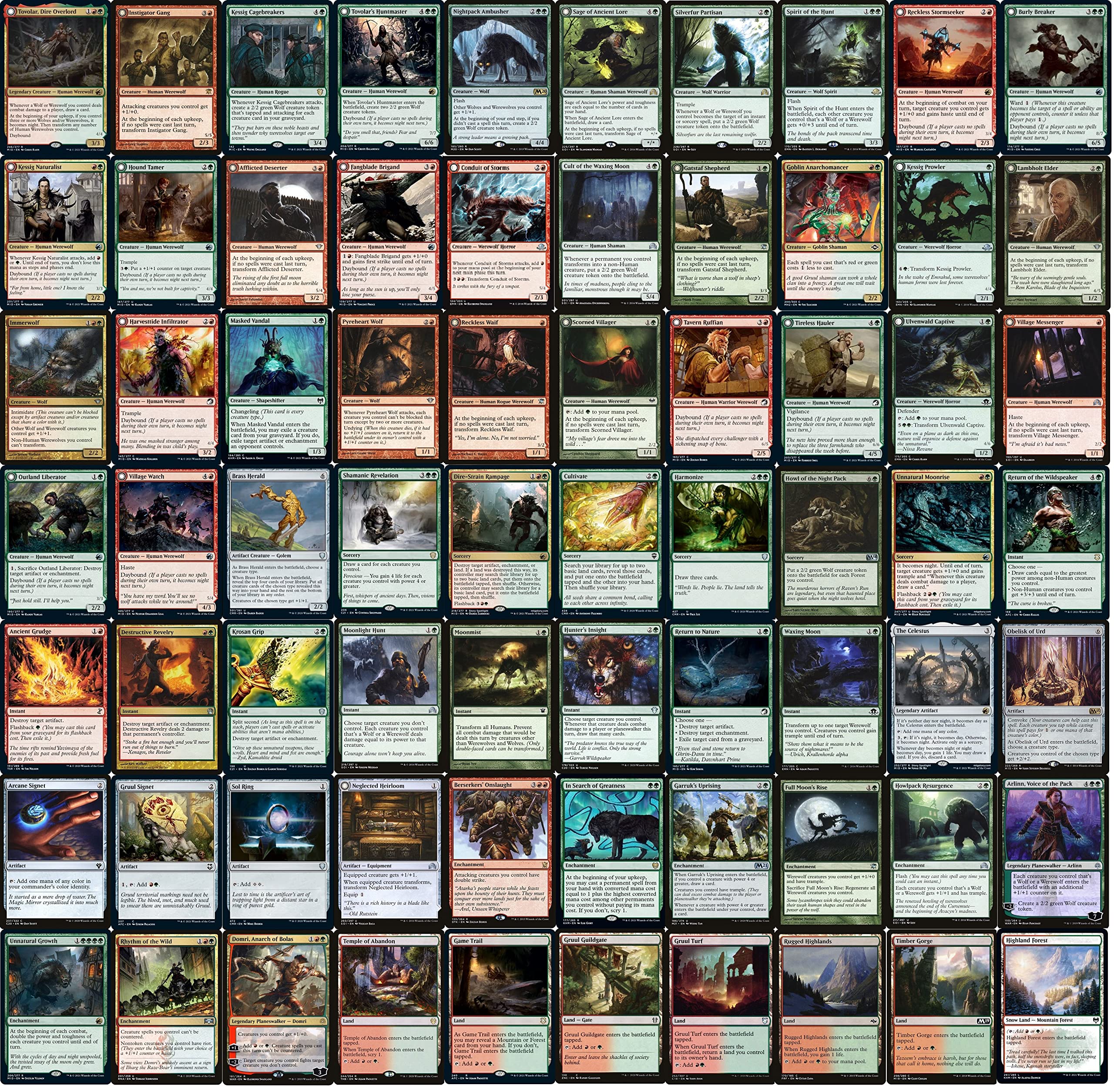 MTG Decks & More Elite Werewolf Commander Deck - Tovolar - EDH - 100 C ...