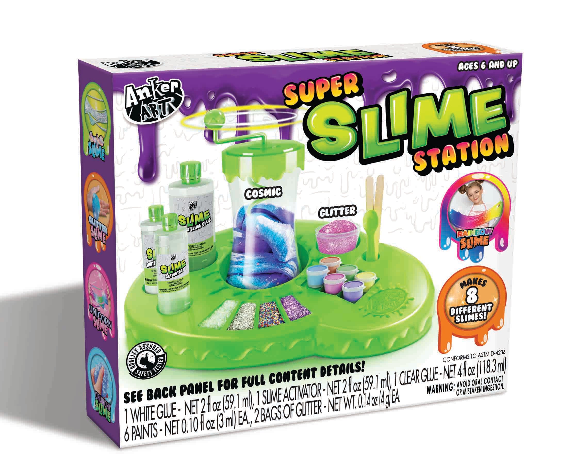 Anker Art Super Slime Station - 8 Different Slimes - Plastic - Rainbow ...