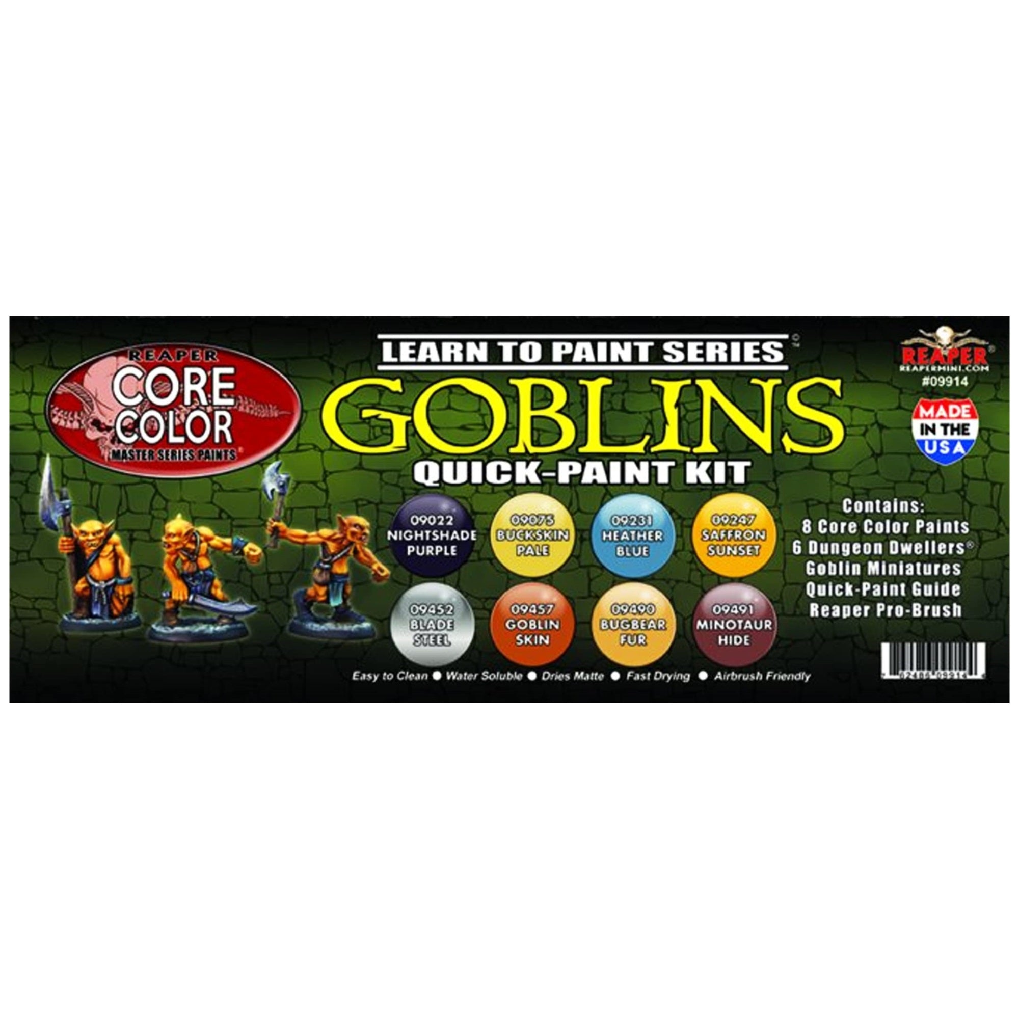 Reaper Miniatures: 09914 - Learn to Paint Goblins Quick-Paint Kit ...